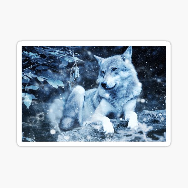 "wolf in snowy climate" Sticker for Sale by VoE-1 | Redbubble