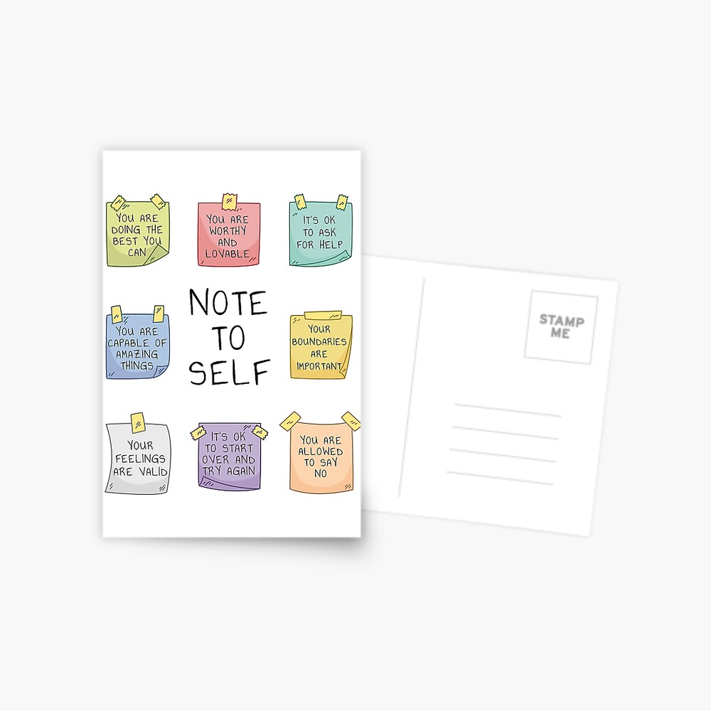 "Note to Self, Mental Health, Self-Love, Self-Care, Self Kindness, Self ...