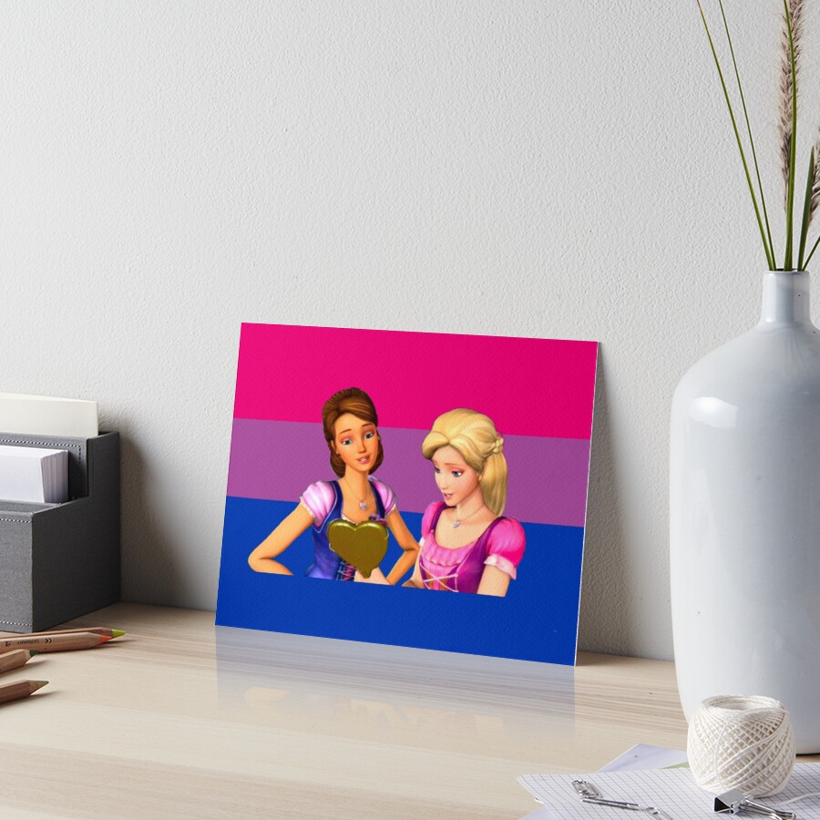 "Barbie Diamond Castle Bisexual Flag Sticker" Art Board Print by ...