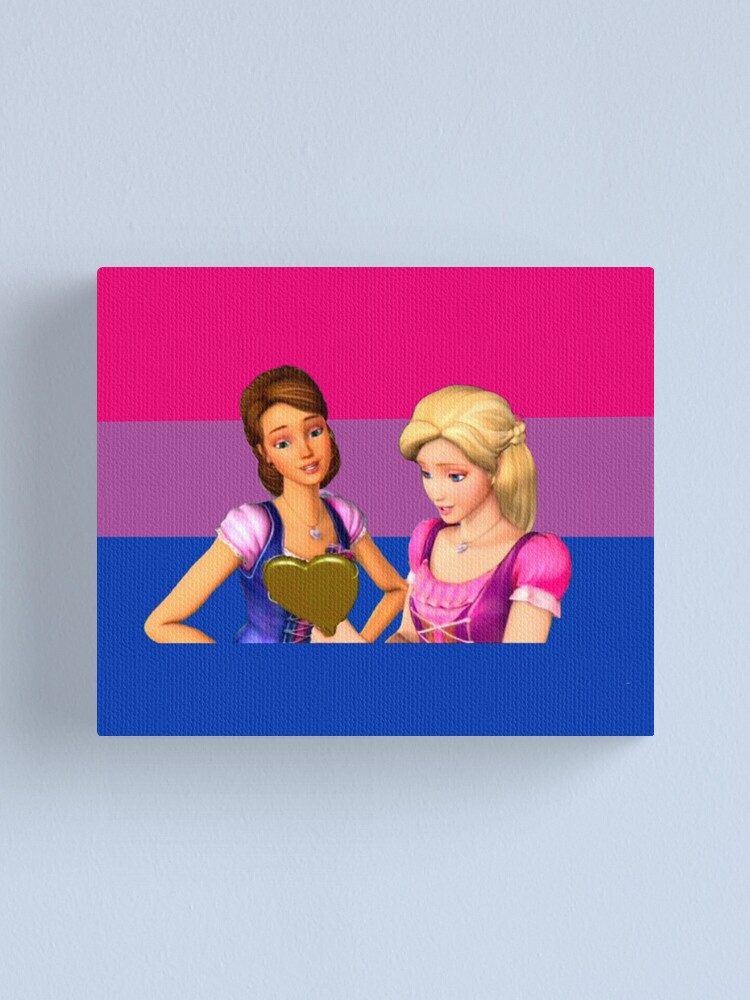 "Barbie Diamond Castle Bisexual Flag Sticker" Canvas Print for Sale by ...