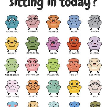 "Chair Feelings, Emotions Chart, Mental Health, Therapy Office ...