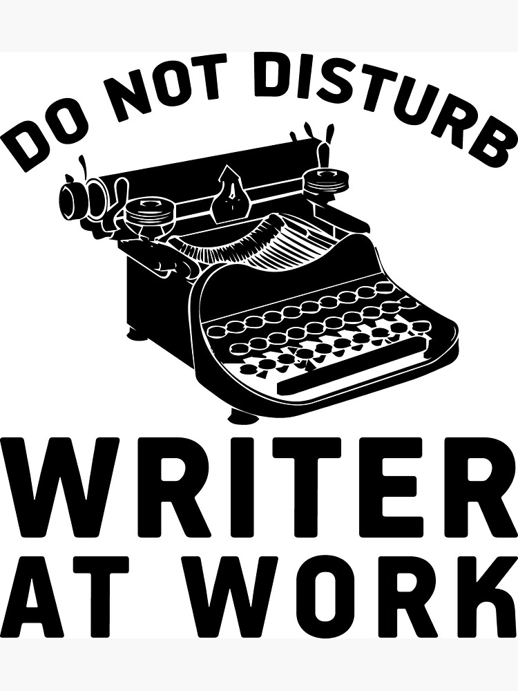 "Do Not Disturb Writer At Work Cute Writing Author Gift" Magnet for ...