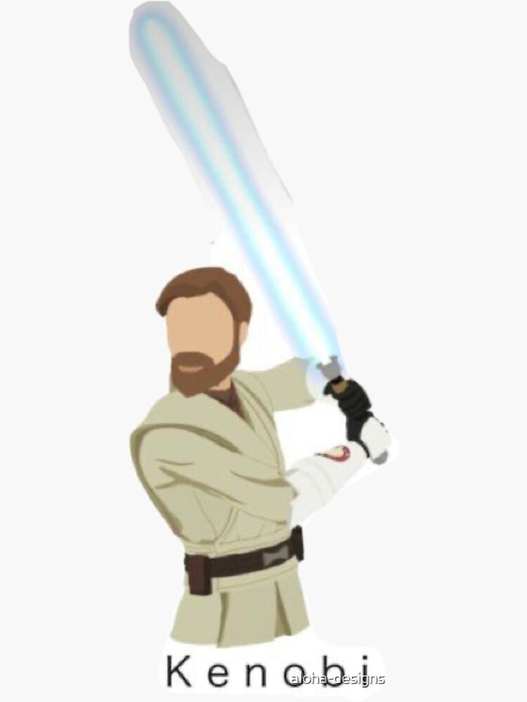 "Kenobi sticker" Sticker for Sale by aloha-designs | Redbubble