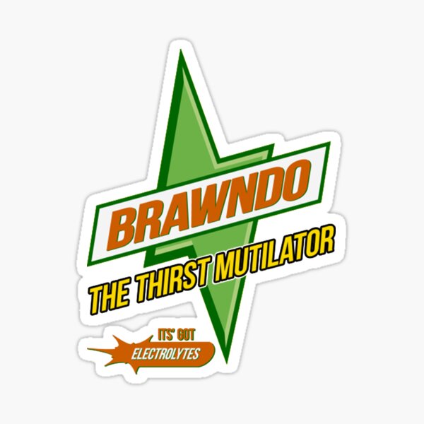 "Brawndo The Thirst Mutilator - Idiocracy inspired" Sticker for Sale by ...