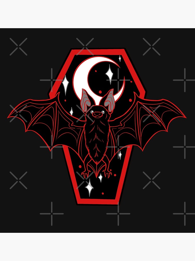 "Bat in Coffin" Art Print for Sale by Blackbatnell | Redbubble