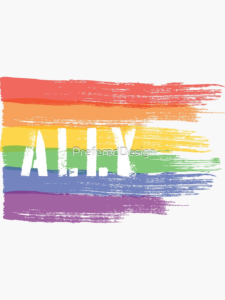 "Ally Pride Flag" Sticker by PreferedDesign | Redbubble