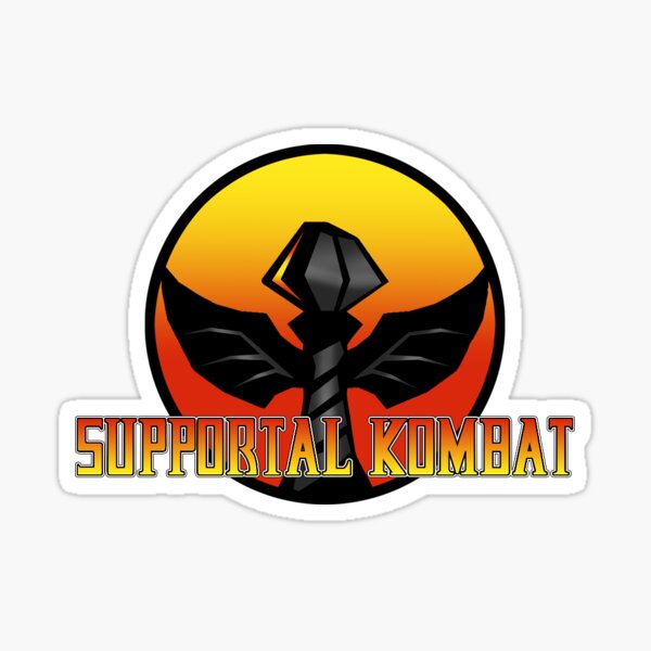 "Supportal Kombat" Sticker for Sale by schleepypeach | Redbubble