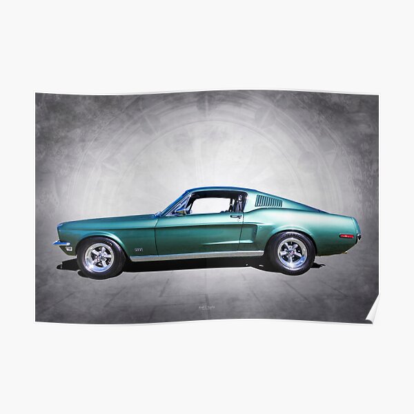 "1968 Fastback" Poster by cars | Redbubble