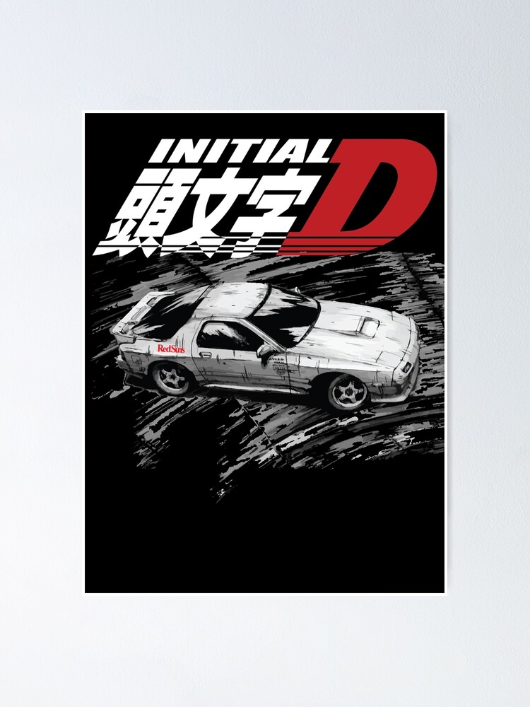 "Initial D FC RX7 Drifting - Ryosuke Takahashi RedSuns " Poster by ...