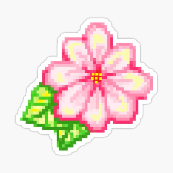 "8bit flower" Sticker for Sale by ericleeart | Redbubble