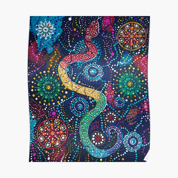 "THE RAINBOW SERPENT DREAMTIME 3" Poster for Sale by kunjawildifeart ...