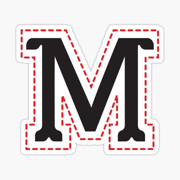 "Letter M" Sticker by Lna-Design | Redbubble