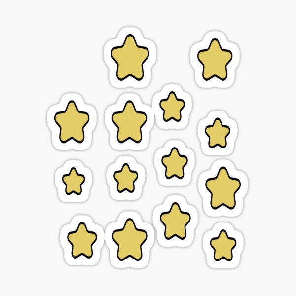 "YELLOW STAR STICKER PACK" Sticker for Sale by RetroPlaceee | Redbubble