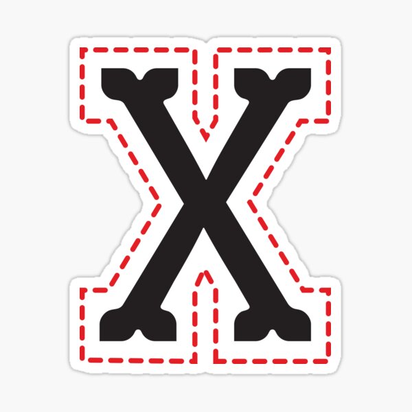 "Letter X" Sticker by Lna-Design | Redbubble