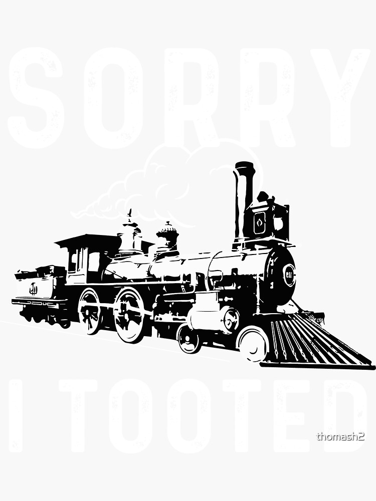 "Funny Train Railway Locomotive Steam Model Railroad Engineer" Sticker ...