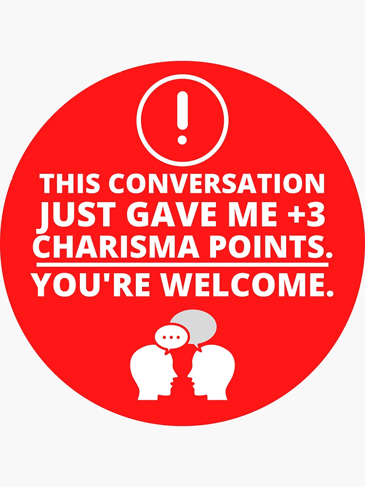 "Charisma Points | Video games" Sticker for Sale by TheNerdsEdge ...