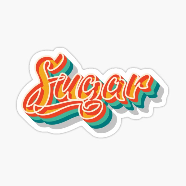 "Sugar Logo" Sticker for Sale by MardiBoy | Redbubble