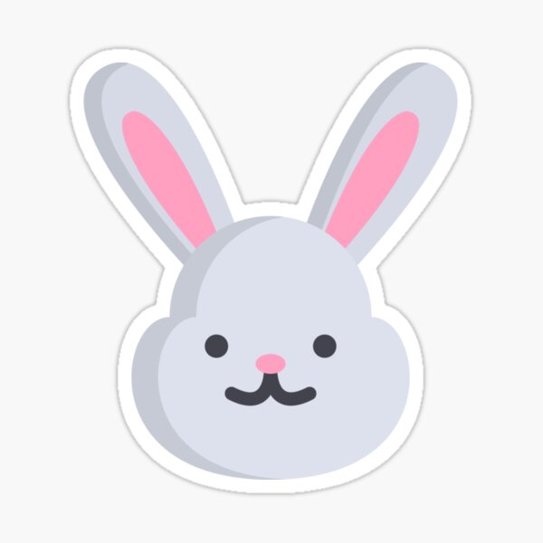 "Cute bunny pet face" Sticker for Sale by Divaan | Redbubble
