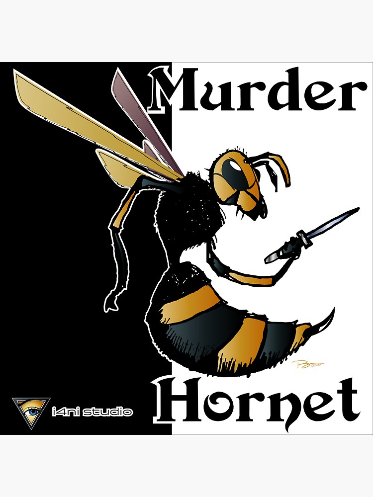 "Murder Hornet" Sticker for Sale by i4ni-studio | Redbubble