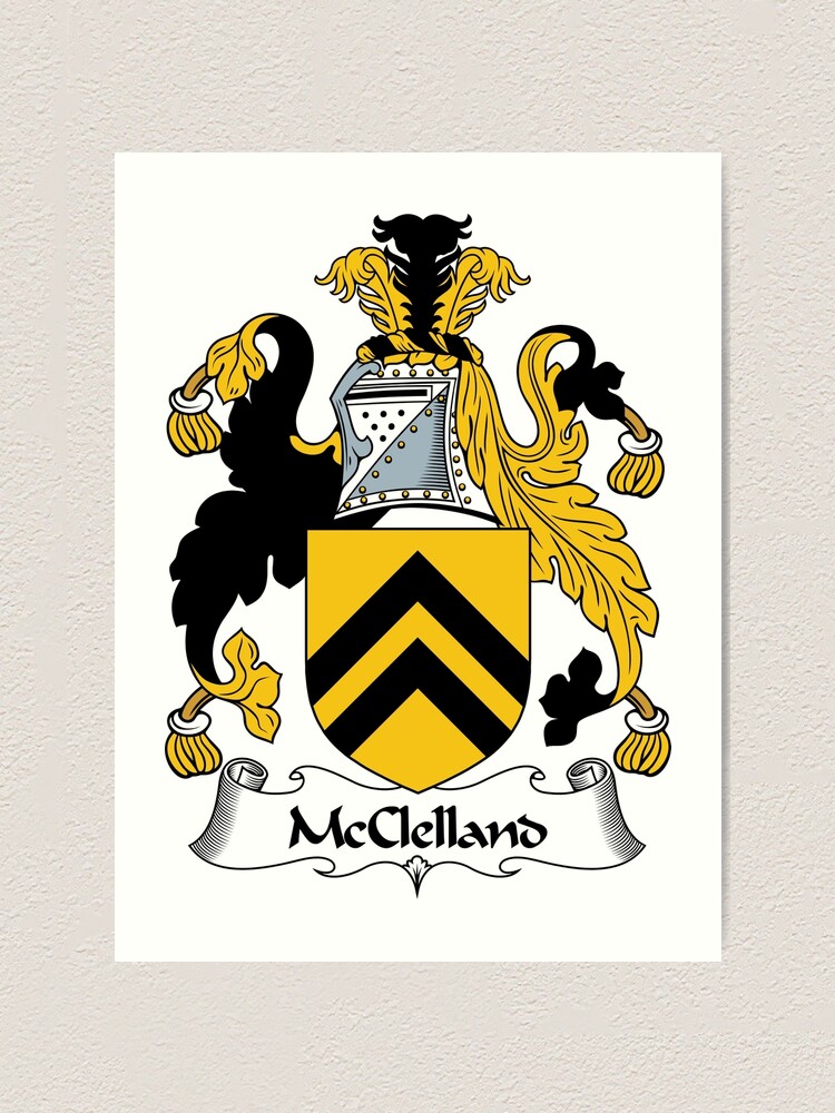"McClelland Coat of Arms / McClelland Family Crest" Art Print for Sale ...