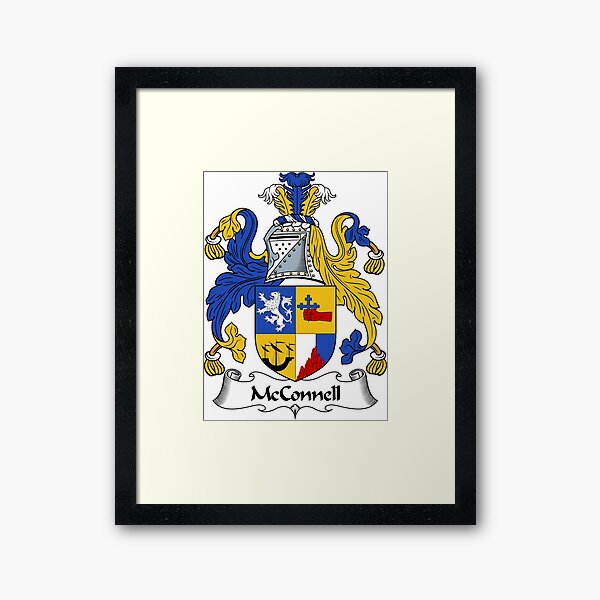 "McConnell Coat of Arms / McConnell Family Crest" Framed Art Print for ...