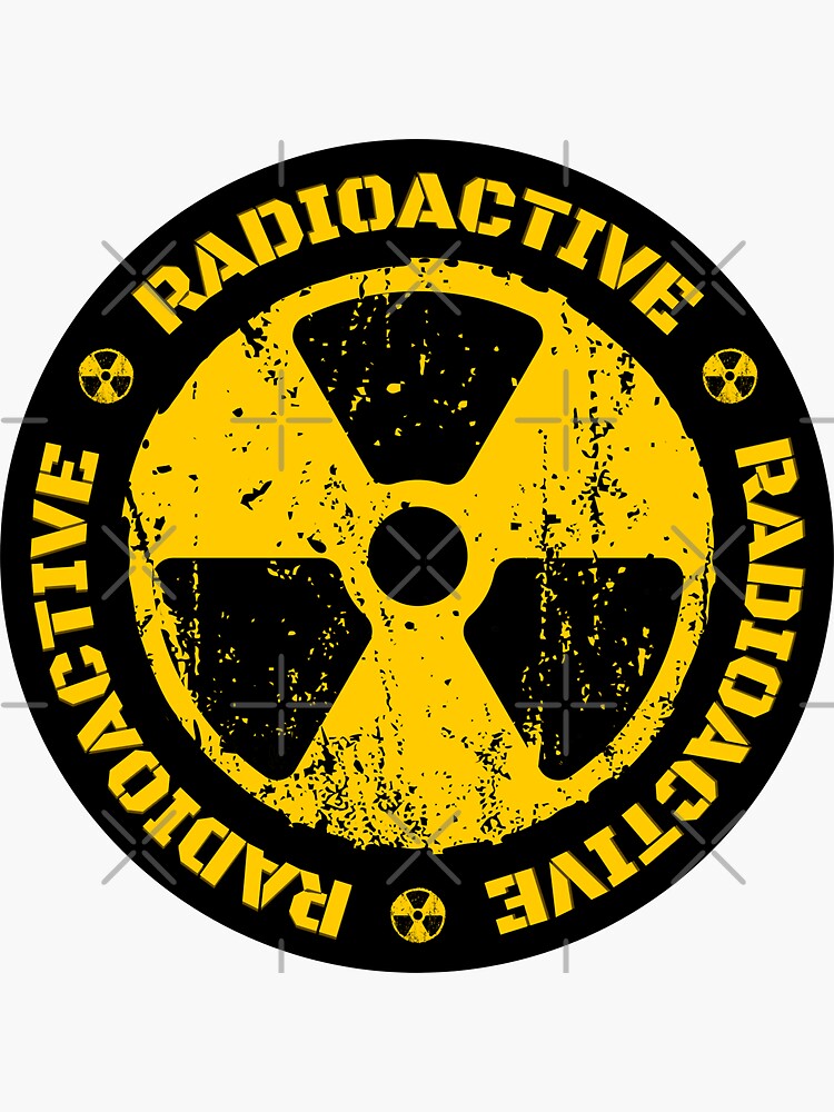 "Distressed Radiation Symbol" Sticker for Sale by EBM-Gear | Redbubble