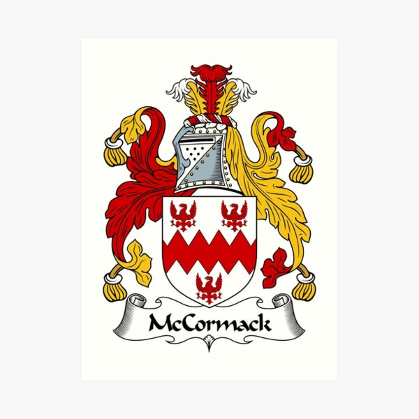 "McCormack Coat of Arms / McCormack Family Crest" Art Print for Sale by ...