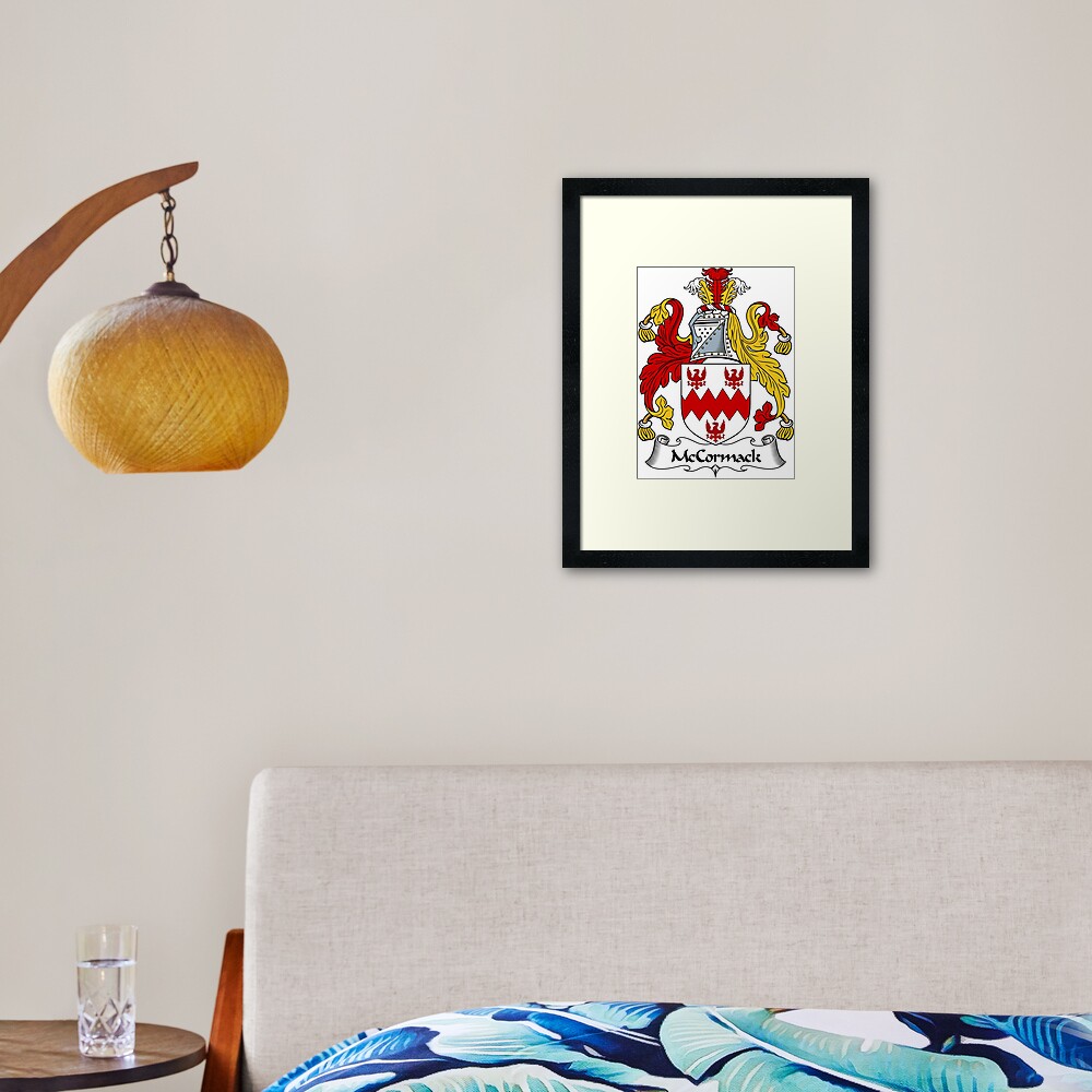 "McCormack Coat of Arms / McCormack Family Crest" Framed Art Print for ...