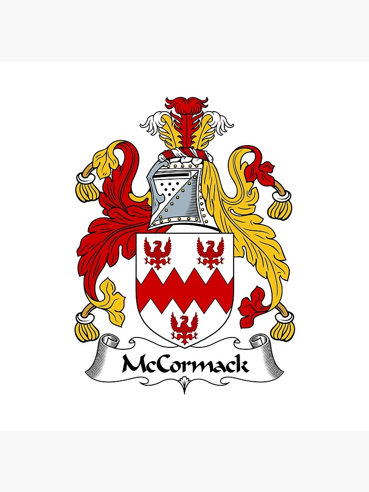 "McCormack Coat of Arms / McCormack Family Crest" Throw Pillow for Sale ...