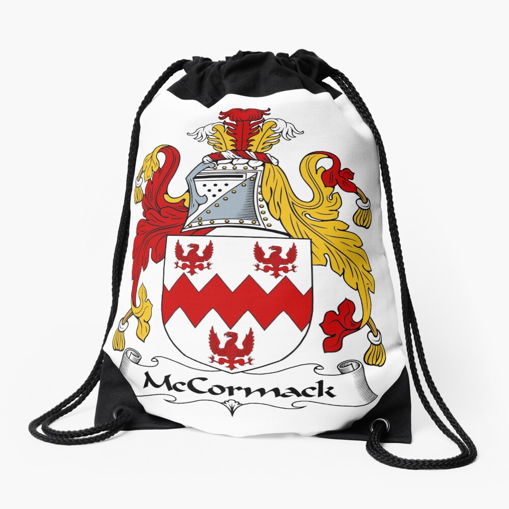 "McCormack Coat of Arms / McCormack Family Crest" Drawstring Bag for ...