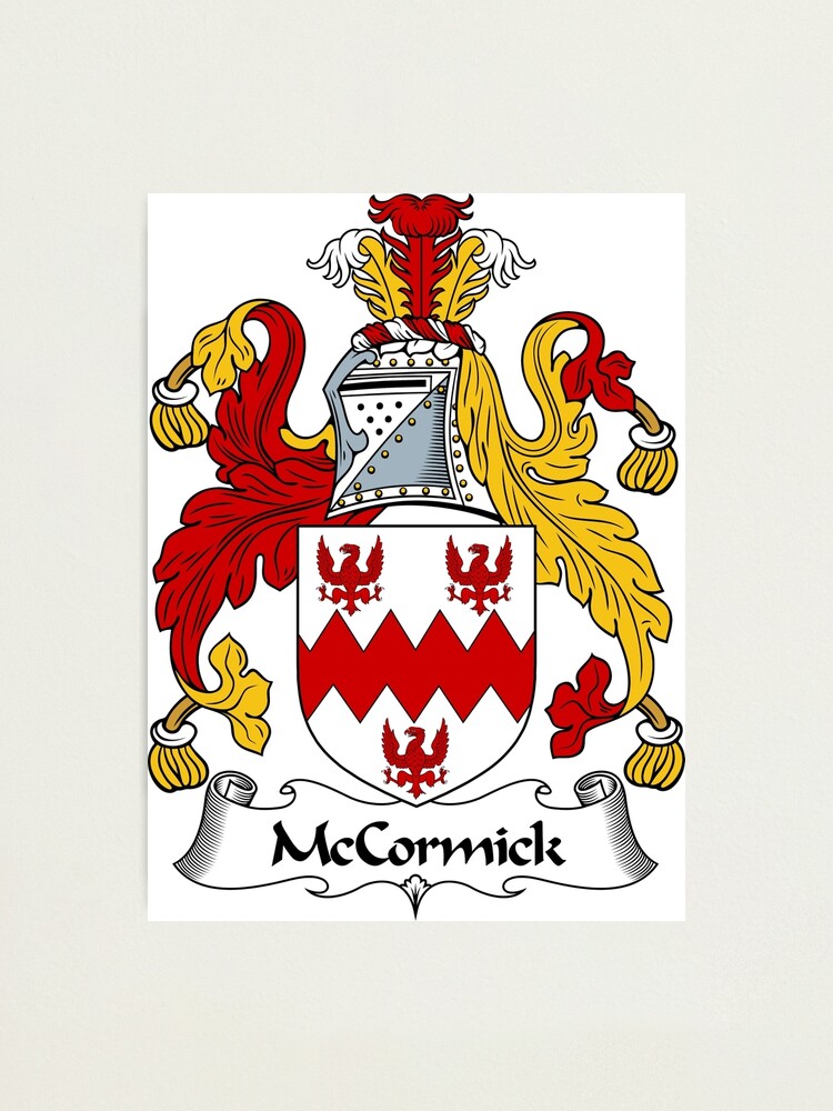 Lámina fotográfica «Escudo de armas McCormick / Cresta de la familia ...
