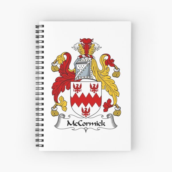"McCormick Coat of Arms / McCormick Family Crest" Spiral Notebook by ...