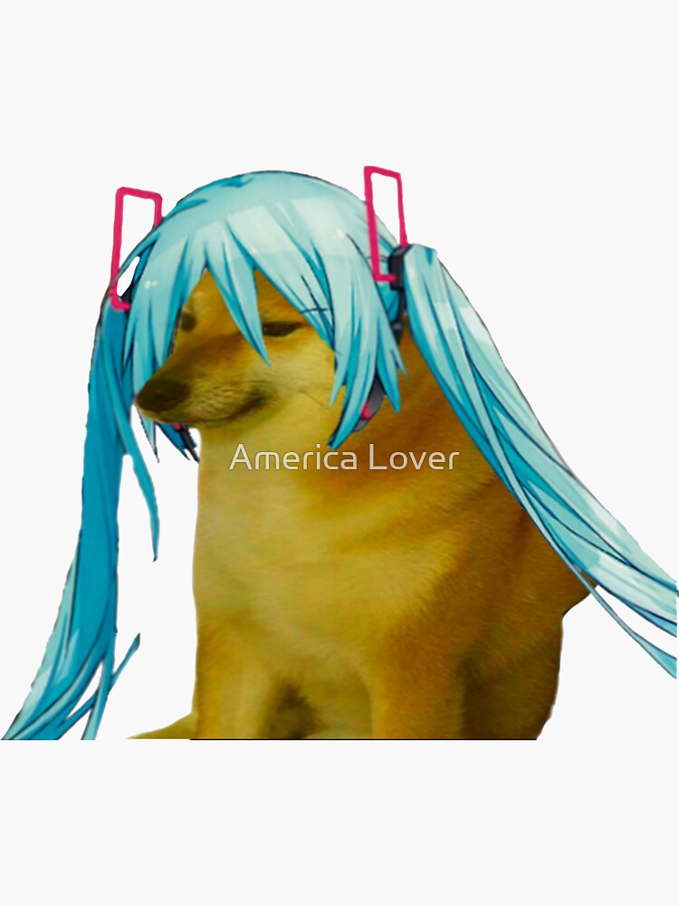 "Hatsune Miku Cheems Meme Aufkleber / Magnet" Sticker von Edd134 ...