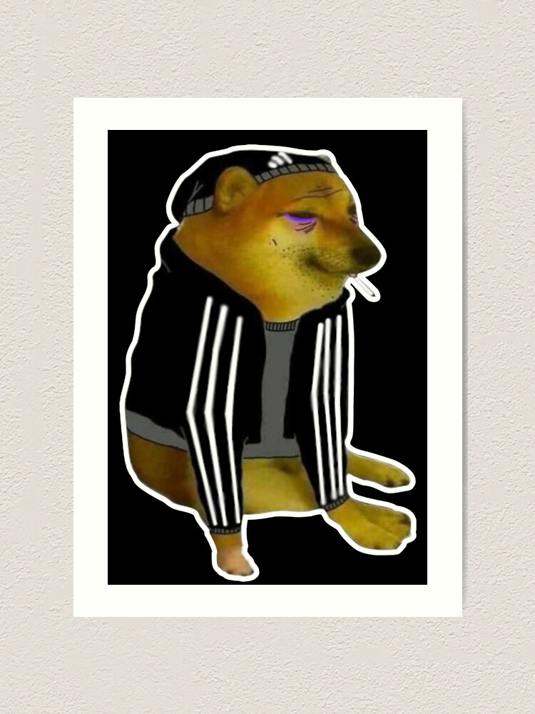 "Cheems Slav Doomer Shiba Inu" Art Print by Slav-Art | Redbubble