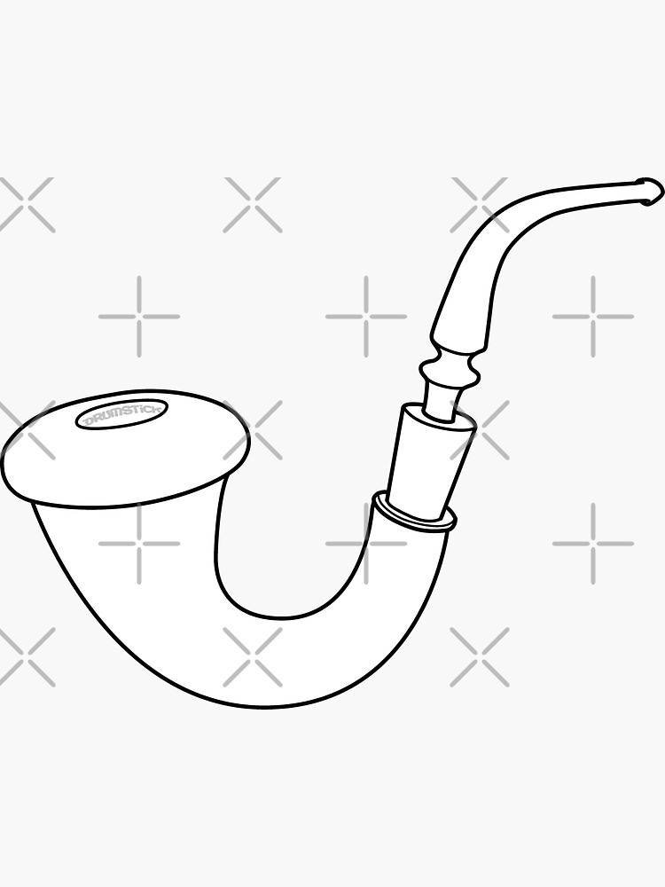 "Calabash Pipe - Outline drawing" Sticker for Sale by thedrumstick ...