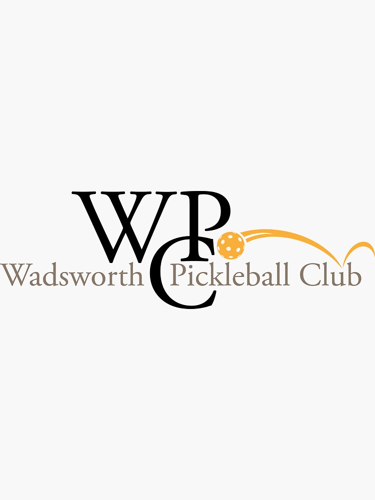"Wadsworth Pickleball Club Horizontal Logo" Sticker for Sale by dan-dan ...