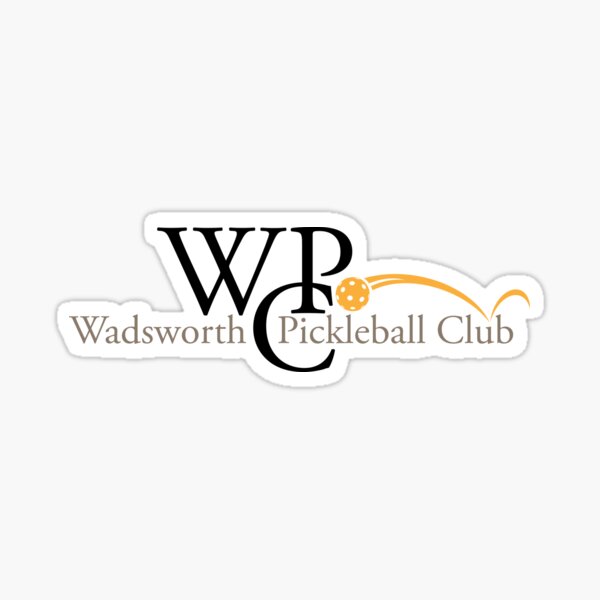 "Wadsworth Pickleball Club Horizontal Logo" Sticker for Sale by dan-dan ...