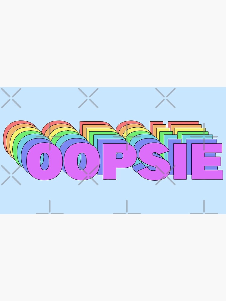 "Oopsie Rainbow Retro" Poster by amathebee | Redbubble