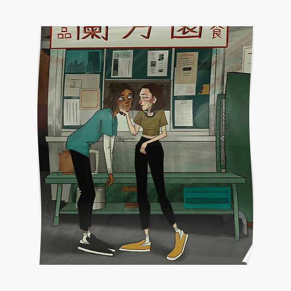 "sokka and suki - atla modern au 2b" Poster for Sale by yuelias | Redbubble