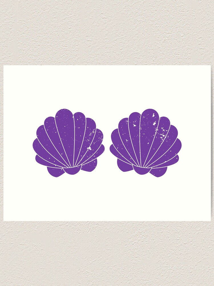 "Purple Mermaid Shells" Art Print for Sale by khatii | Redbubble