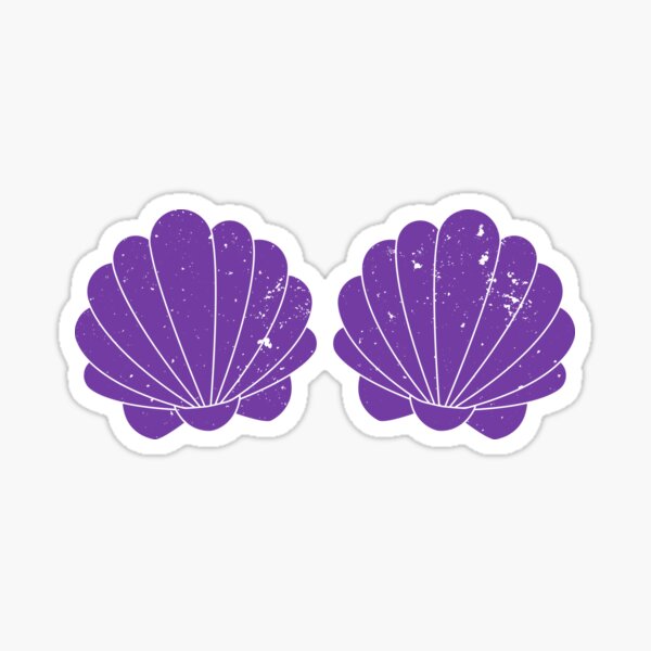 "Purple Mermaid Shells" Sticker for Sale by khatii | Redbubble
