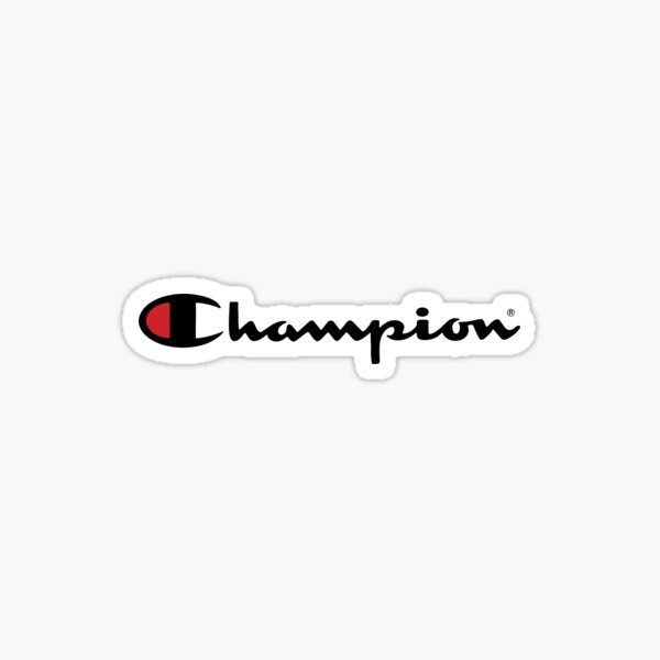"Champion" Sticker for Sale by StickerlyHills | Redbubble