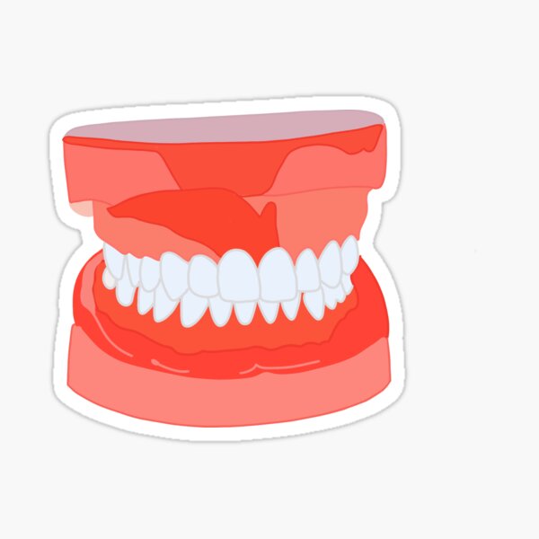 "Denture | GTD" Sticker for Sale by goldtoothdesign | Redbubble