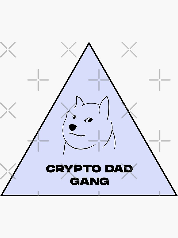 Pegatina «Triángulo de advertencia Lineart Crypto Dad» de cimong ...
