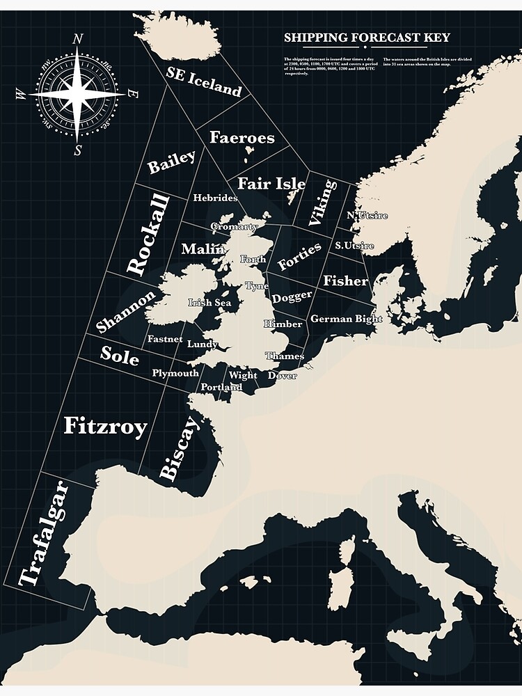 "Shipping Forecast map" Poster for Sale by vectorwebstore | Redbubble