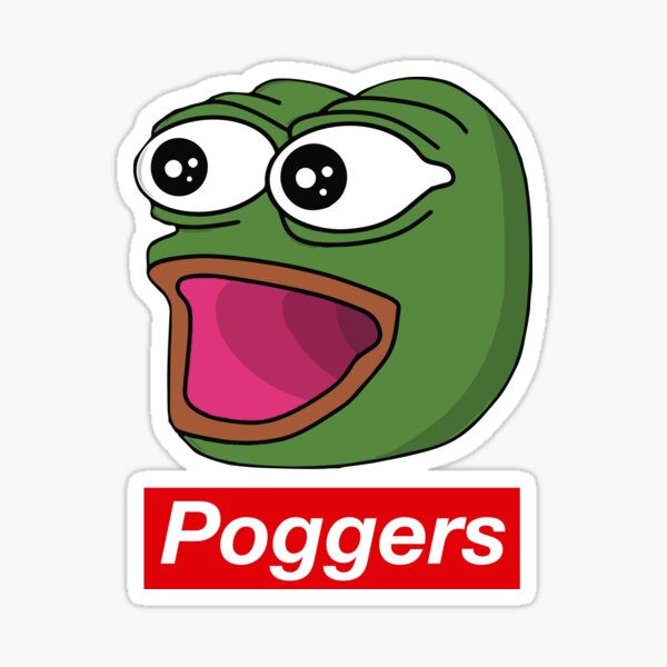 "Poggers" Sticker by Retro-Freak | Redbubble