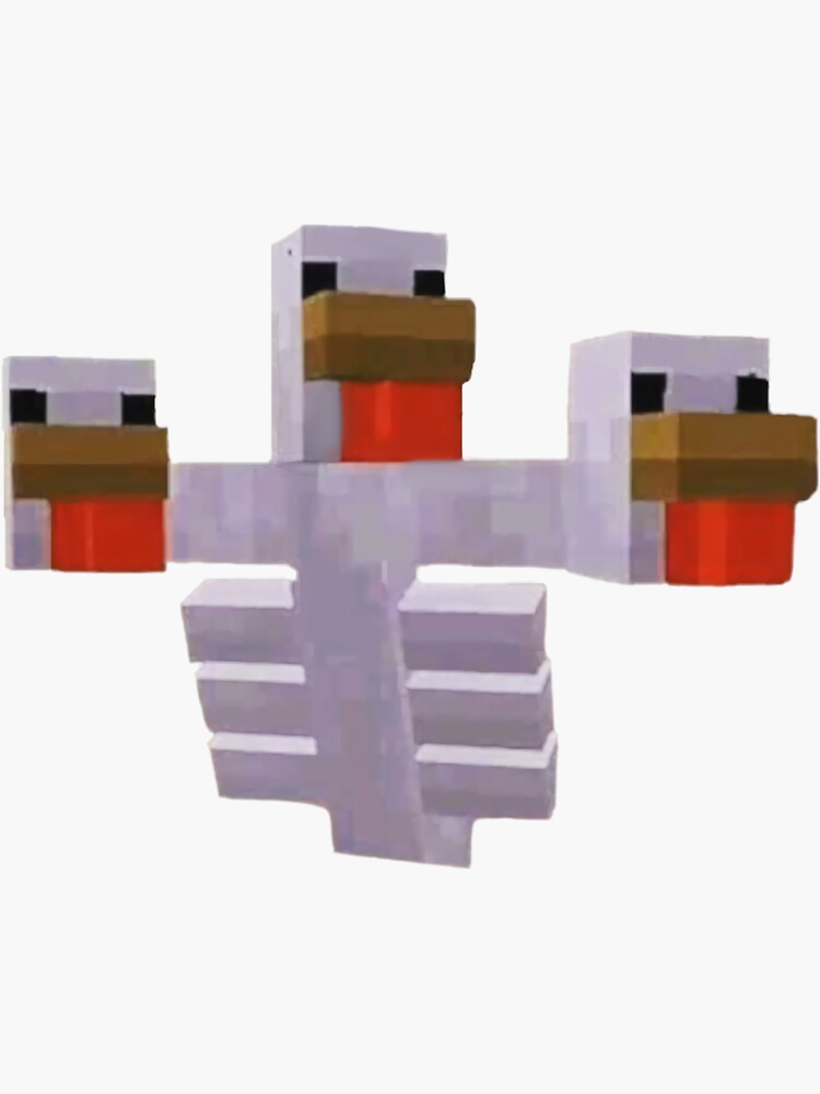 "Minecraft Chicken Wither Cursed Meme" Sticker for Sale by ...