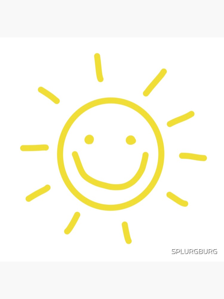 "Smiley face Sun" Sticker for Sale by SPLURGBURG | Redbubble
