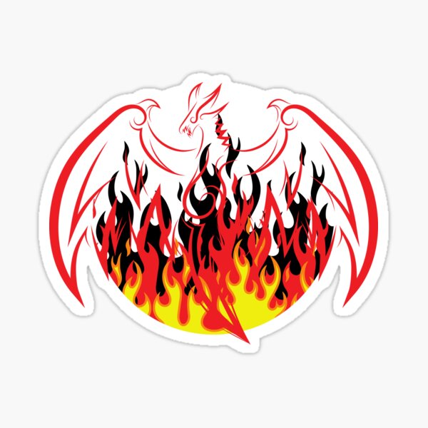 "fire dragon" Sticker for Sale by Karolj | Redbubble