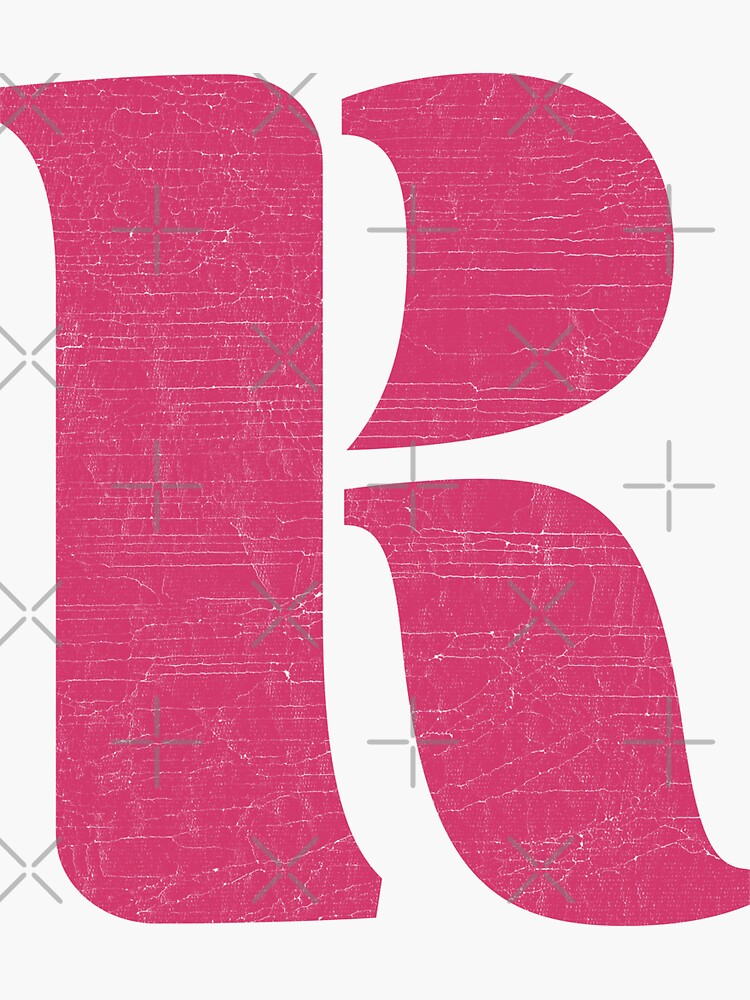 "Pink Alphabet R" Sticker by Mumgle | Redbubble